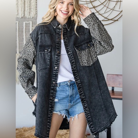 Oli & Hali | Jackets & Coats | Oli Hali Leopard Print Relaxed Fit ...